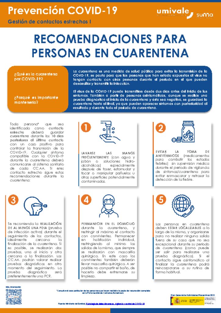 Cuarentena y gestión de contactos estrechos por COVID-19, campaña de ...